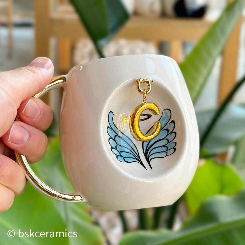 Angel Wings With Halo Mug Blue : Ceramic Coffee Mug Online – BSK ...