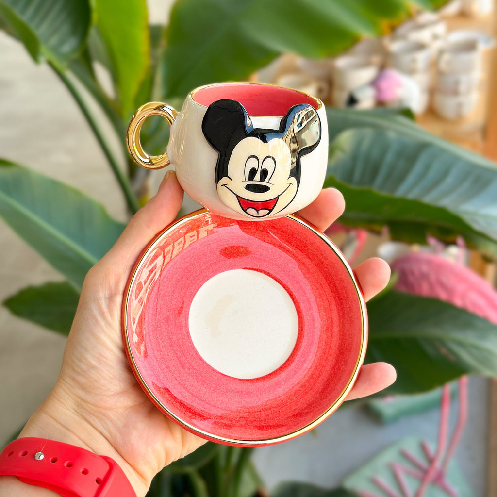 Mickey Mouse Coffee Cup Red : Ceramic Coffee Mug Online – BSK Ceramics ...