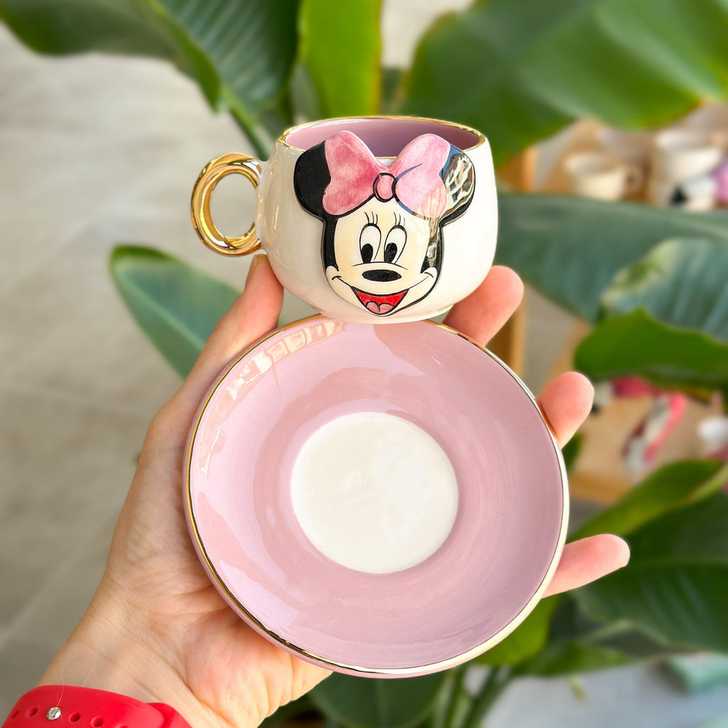 Minnie Mouse Coffee Cup Pink : Ceramic Coffee Mug Online – BSK Ceramics ...