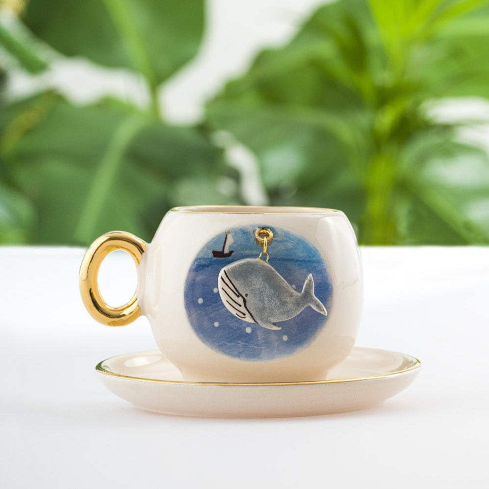 Nature Series Blue Whale Coffee Cup – BSK Ceramics Handmade